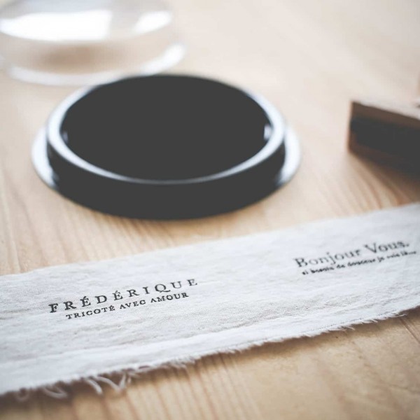 Tampon Textile Personnalisé 8 Cm | Tamporelle tampons français